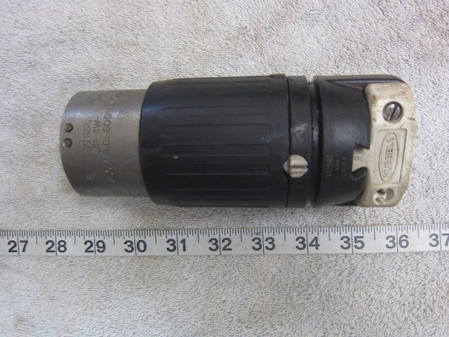 Hubbell Twist Lock Plug 250vdc/600vac 50 Amp 3p 4 Wire 7765C for sale ...