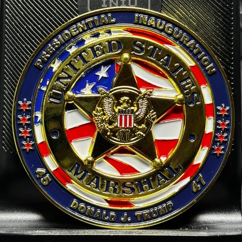 EL15-7 Trump Vance US Marshal Service USMS President 47 Challenge Coin ...