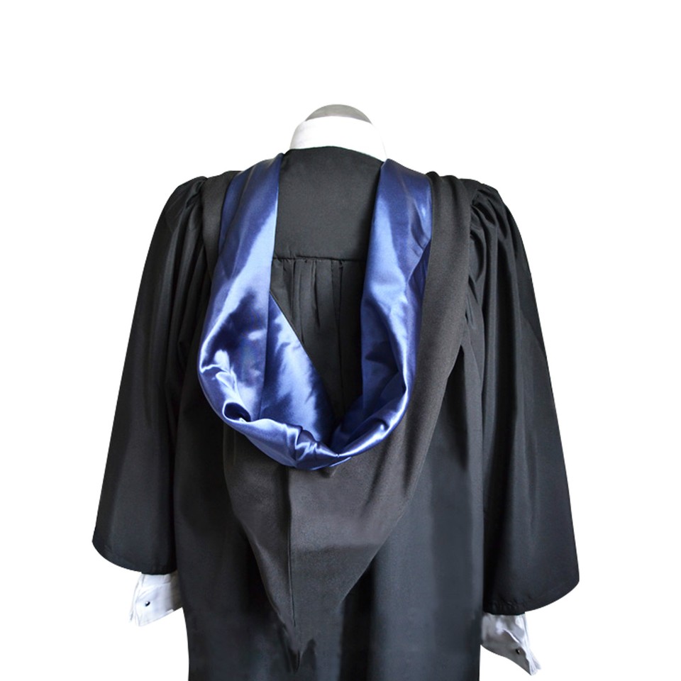 Fluted Bachelor BA Graduation Gown And Burgon Hood Set University Adult ...