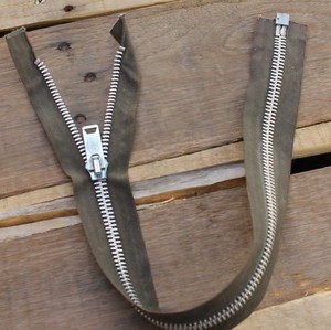 22" SCOVILL ALUMINUM MILITARY ZIPPER M65 SILVER REPLACEMENT REPAIR ...
