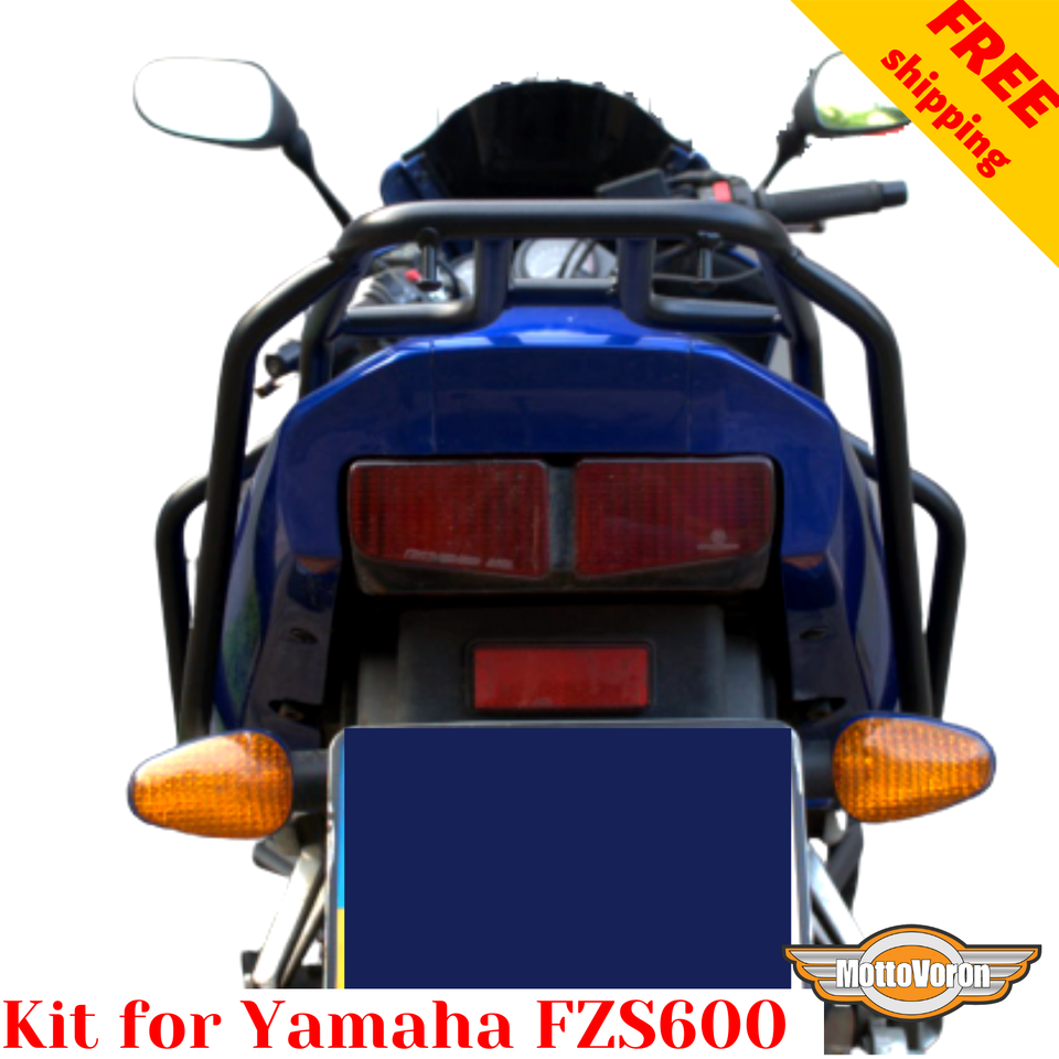 For Yamaha FZS 600 Fazer Crash bars FZS600 Rear rack Engine guard Kit ...