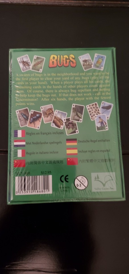 Bugs Card Game Brand NEW Sealed Valley Games Inc | eBay