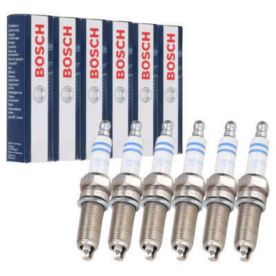 6x BOSCH YR7MPP33 0242135509 Zündkerze für MERCEDES W203 W204 W211 W212 ...