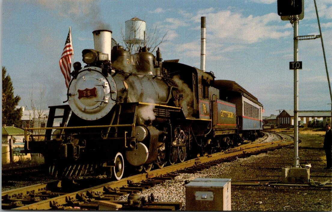 Postcard Engine # 76 Of the Gettysburg Railroad Gettysburg Pa Chrome | eBay