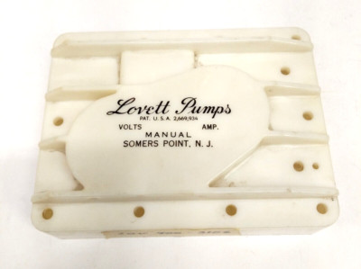 Lovett Marine Bilge Pump Plastic Cover for 900 Pumps NOS Classic ...