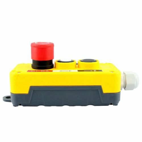 1Pcs Yellow 2 Buttons Push Button Emergency Stop Switch with Emergency ...