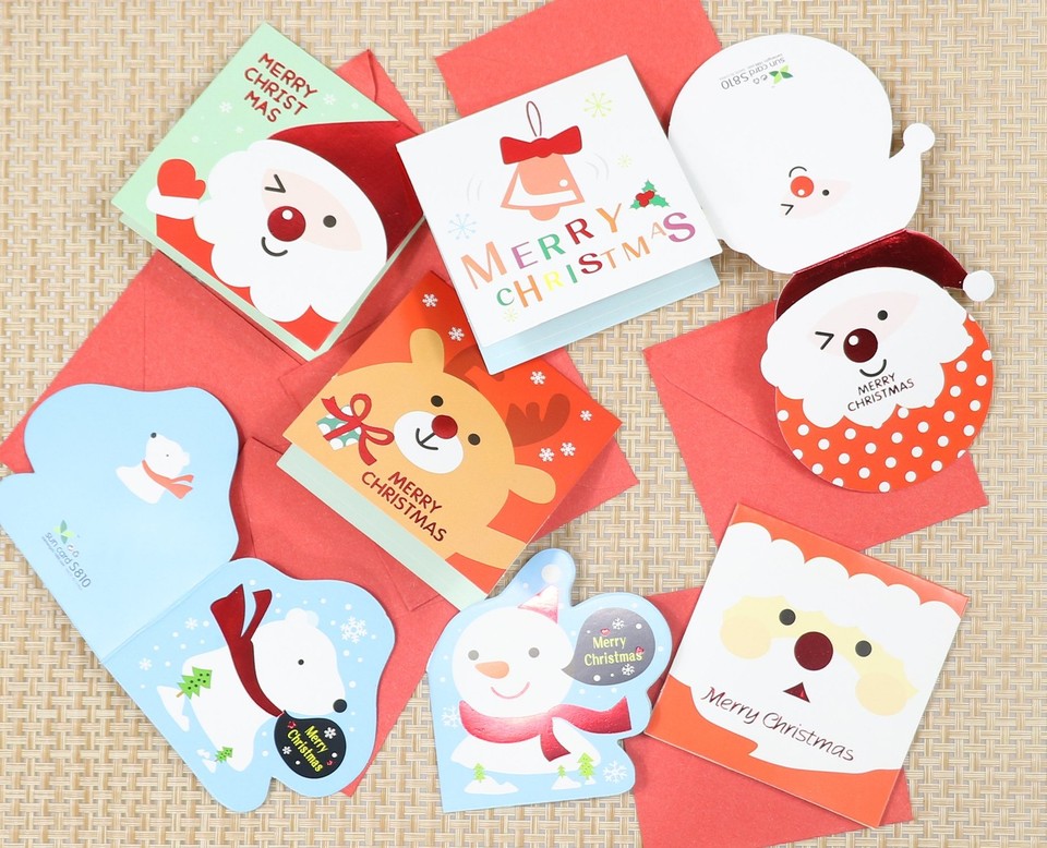 20 Pack Mini Christmas Greeting Cards & Envelopes, Cute Stweety Small ...