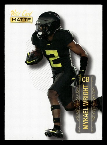 Mykael Wright 2022 Wild Card Matte #MB-93 White Oregon Ducks | eBay