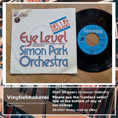 7" Single Simon Park Orchestra - Eye level Vinyl Germany OST Van der ...