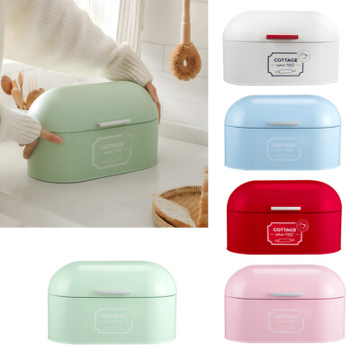Vintage Style Bread Bin Large Stainless Steel Food Storage Home Kitchen ...