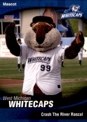 2008 West Michigan Whitecaps Choice #26 Crash the River Rascal MASCOT ...