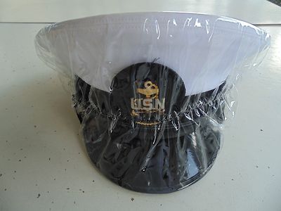 USN US NAVY ALL RANKS CPO & OFFICER CLEAR COMBO COMBINATION CAP HAT ...