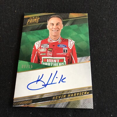 KEVIN HARVICK 2023 PANINI PRIME RACING AUTOGRAPH GREEN AUTO /15 | eBay