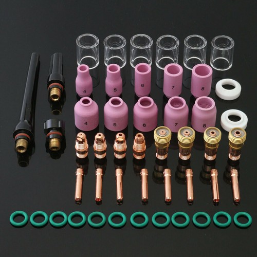 TIG Welding Torch Stubby Gas Lens #10 Pyrex Glass Cup Kit For WP-17/18 ...