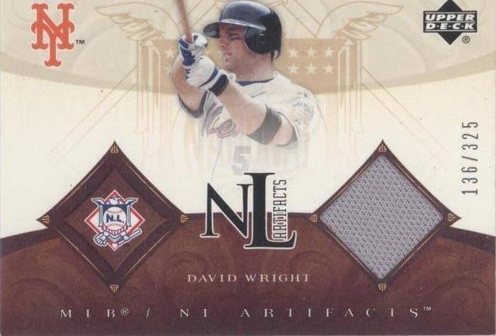 2005 Upper Deck Artifacts - Nl Artifacts David Wright #NL-DW /325 (MEM ...