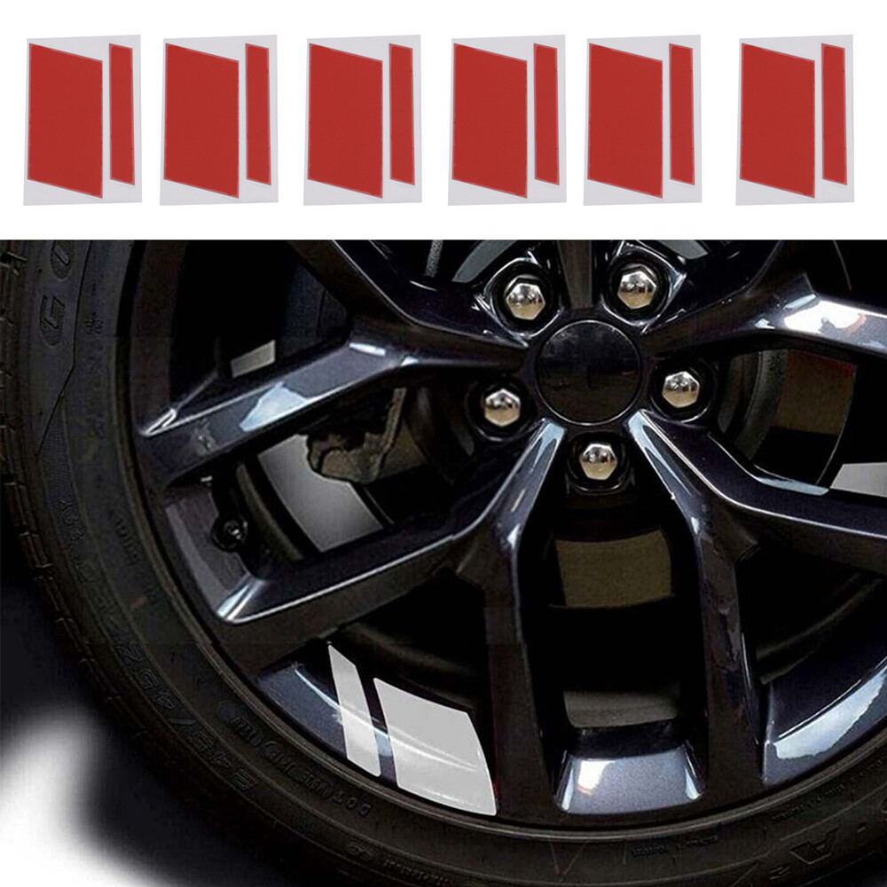 Car Wheel Hub Stickers Racing PVC Body Decals Exterior Decoration Self ...