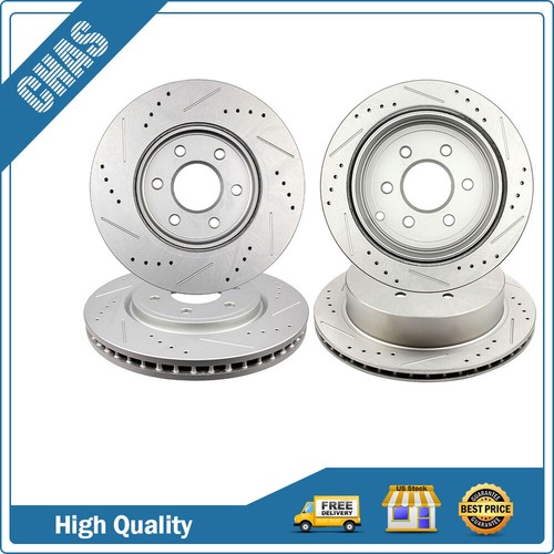 Front Rear Drilled And Slotted Brake Rotors For 2005-2018 Nissan ...