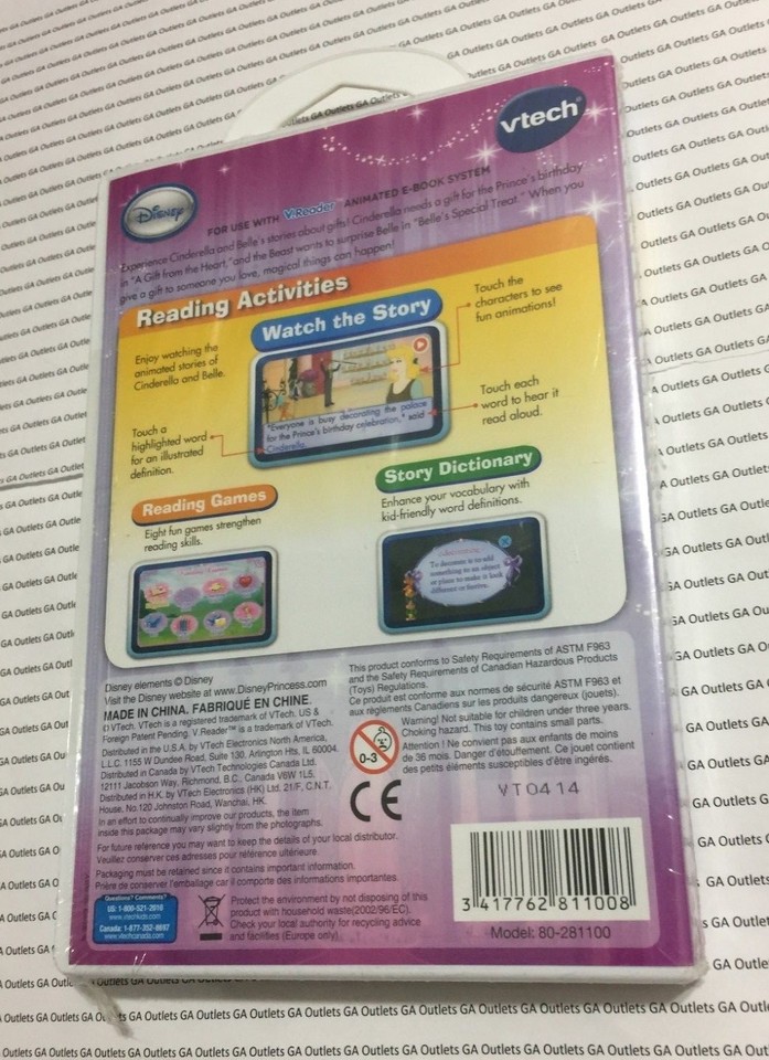 Vtech V Reader Disney Princess Belle Cinderella 3-5 Years | eBay