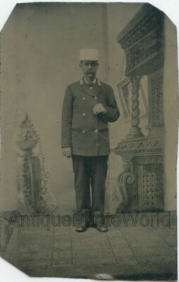 Train or trolley conductor in uniform antique tintype photo | eBay