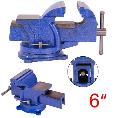 6" Heavy Duty Work Bench Vice Vise Workshop Clamp Engineer Jaw Swivel ...