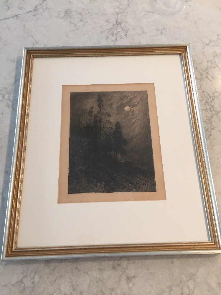 Original Etching James David Smillie, Signed in Plate 1878 CEDARS BY ...