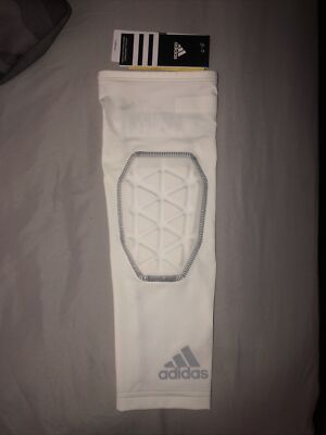 Adidas TF Ironskin Elbow Pad Basketball Arm Sleeve Size Large White ...
