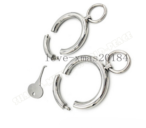 Stainless Steel Wrist Cuffs Restraints Slave Handcuffs Shackle Manacle ...