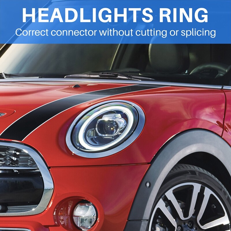 For F55 F56 F57 03-18 Chrome Left Right Front Headlights Frame ...