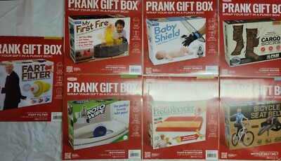 Prank Gift Box “Baby shield” “My First Fire" Gag “Cargo Socks” Lot Of 7 ...