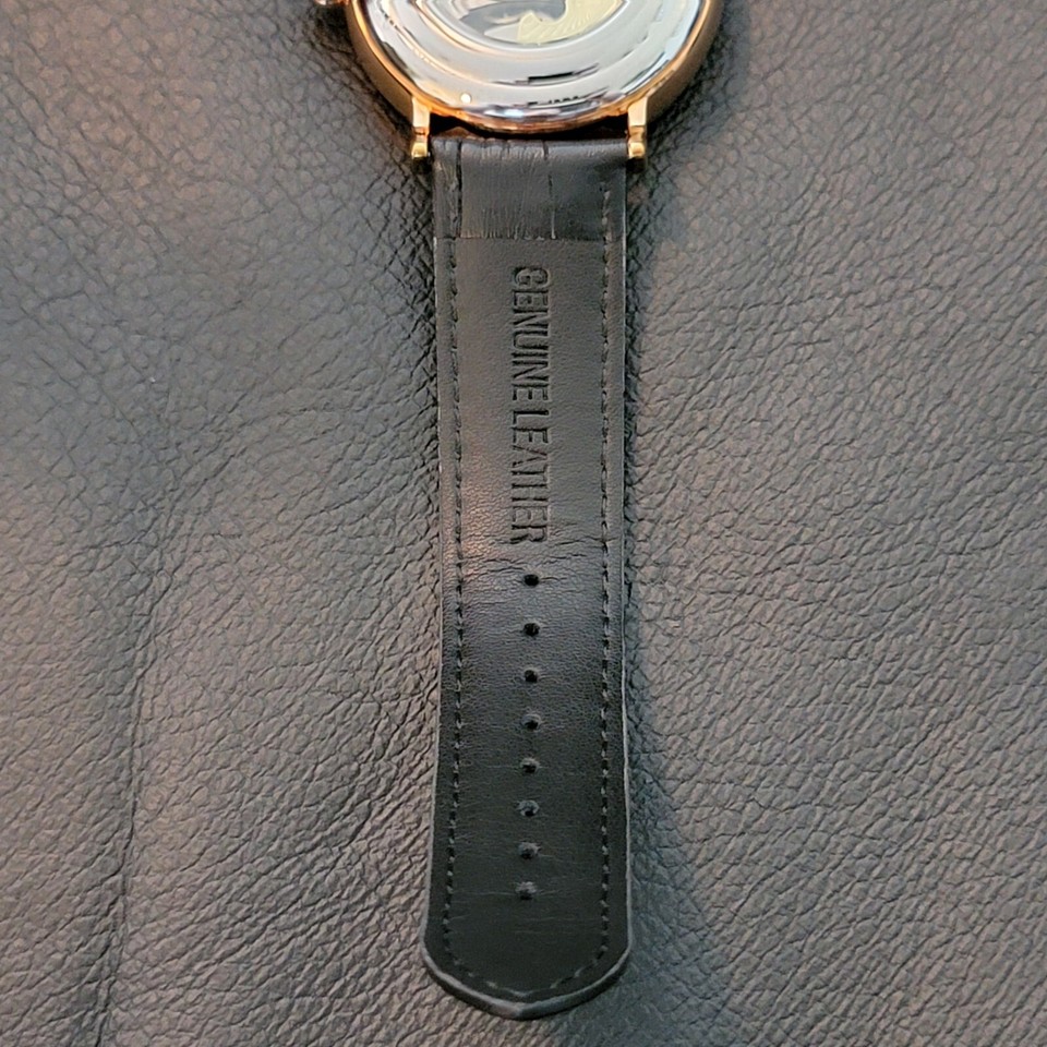 EXC+ Stauer Moon Phase Skeleton Men's Automatic Watch 46334 W/ Watch ...