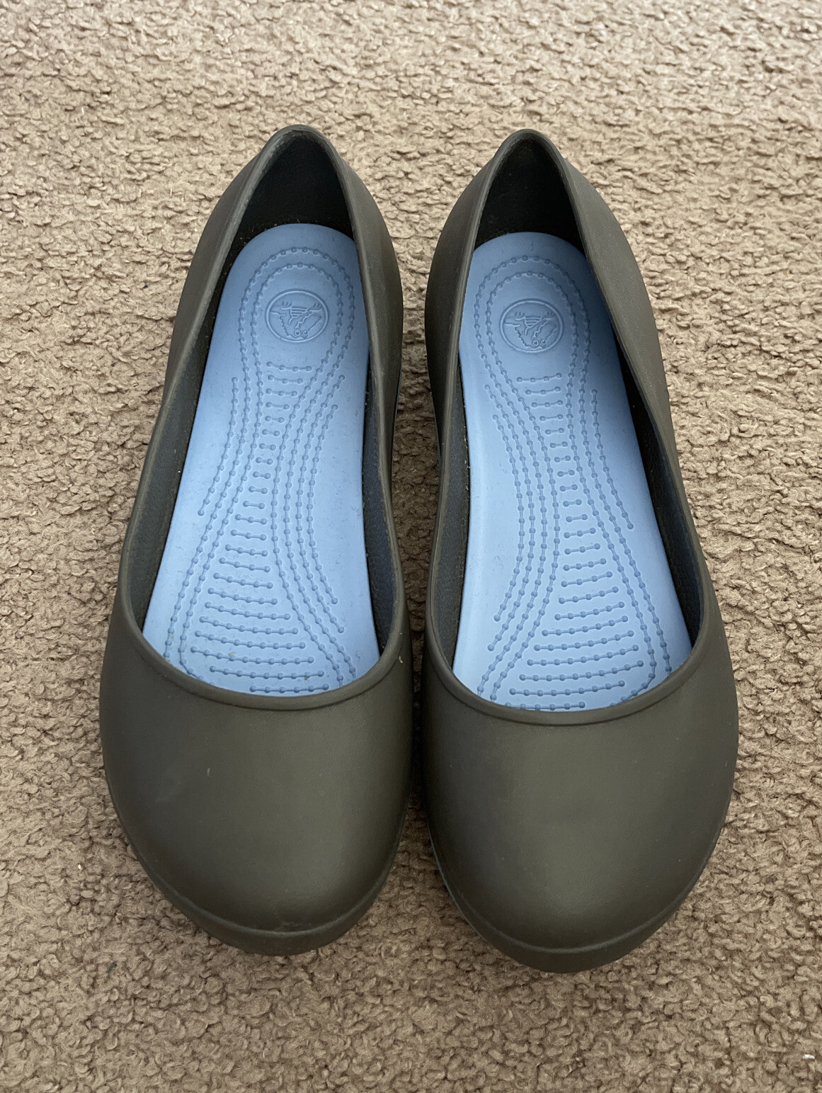 Crocs Tone Skylar Flat Espresso/Electric Blue W7 Ligh… - Gem