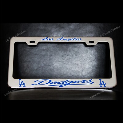 Los Angeles Dodgers License Plate Frame Made of Chrome Plated Metal ...