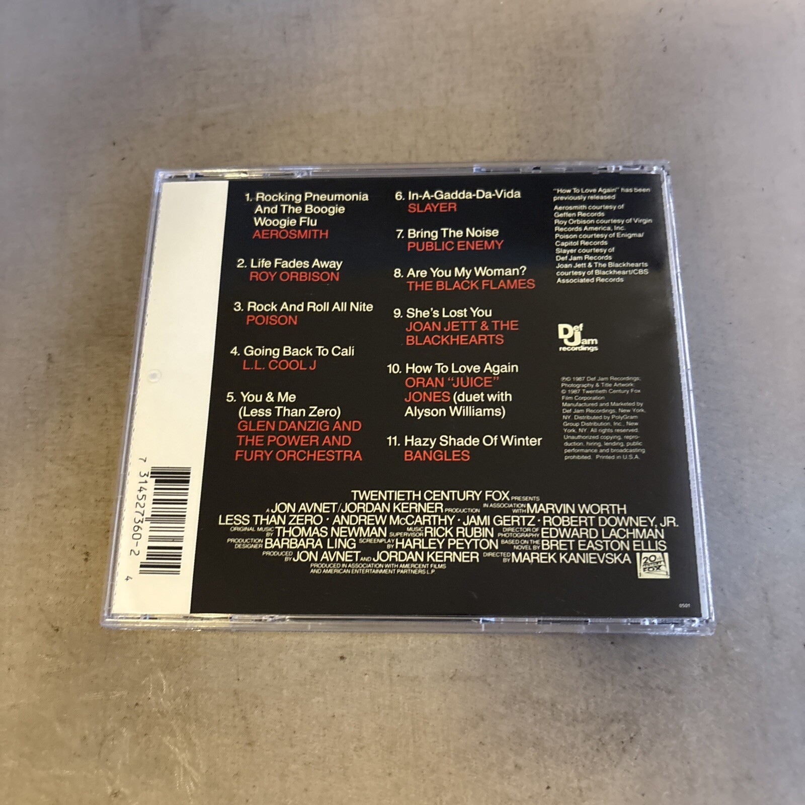 Less Than Zero by Original Soundtrack (CD, May-1995, Def Jam (USA)) for ...