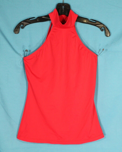 BALERA MT9146 RED Halter Top w/Caged Strappy Back MATTE NYLON Dance SA ...