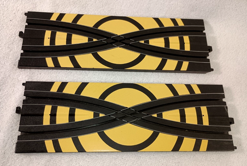 Life-Like track HO Slot Car 2 pieces of 9 inch Cross Over Straight ...