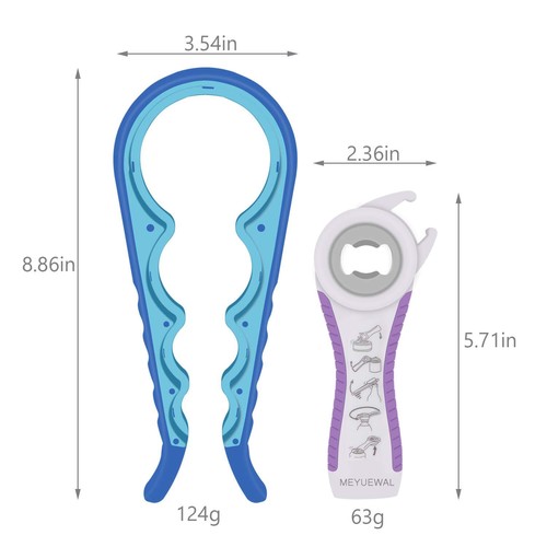 Jar Opener, 5 in 1 Multi Function Can Opener Bottle Opener Kit Silicone Handle | eBay