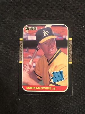1987 Donruss #46 Mark McGwire Rated RC Rookie Card Oakland A’s ...