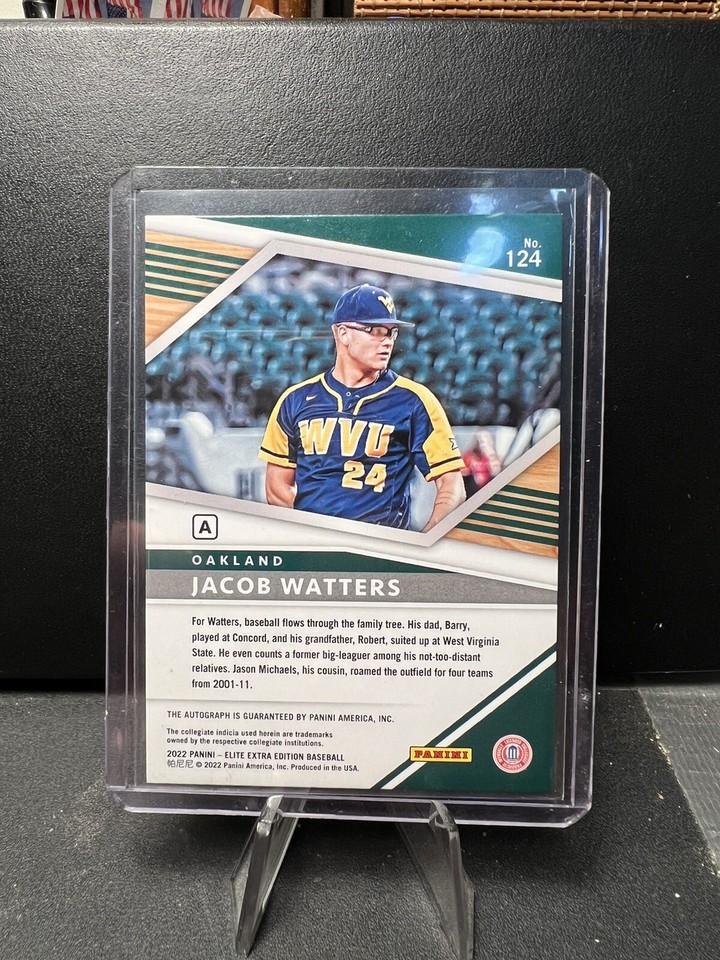 2022 Elite Extra Edition JACOB WATTERS Autograph Auto #124 Athletics | eBay