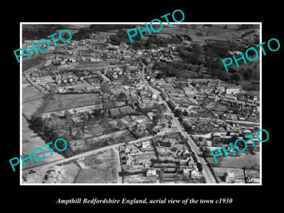 OLD 6 X 4 HISTORIC PHOTO OF AMPTHILL ENGLAND AERIAL VIEW OF THE TOWN ...