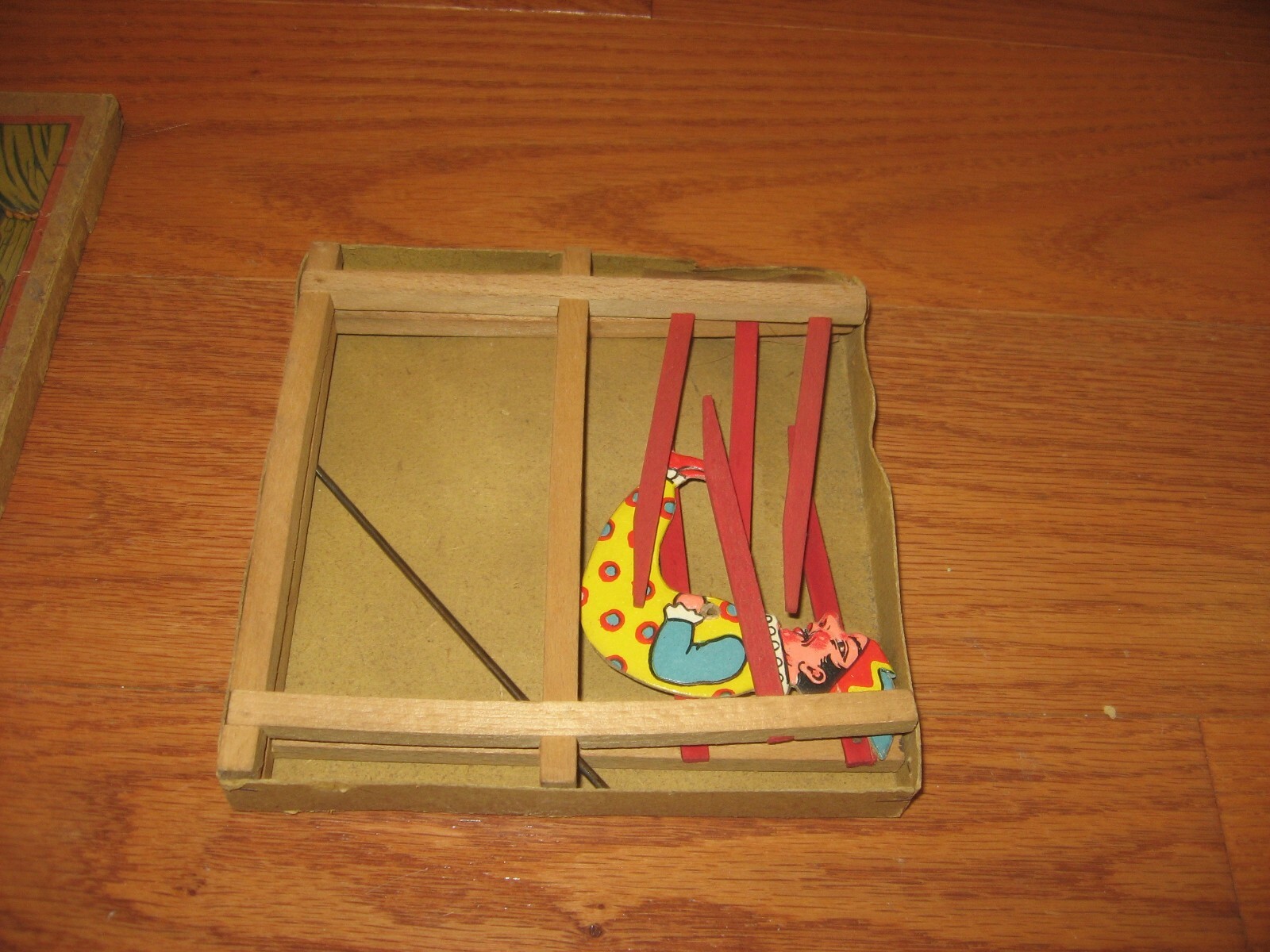 Antique VTG Saxony Germany Wood Acrobat 1800s Box Rare German Toy Clown ...