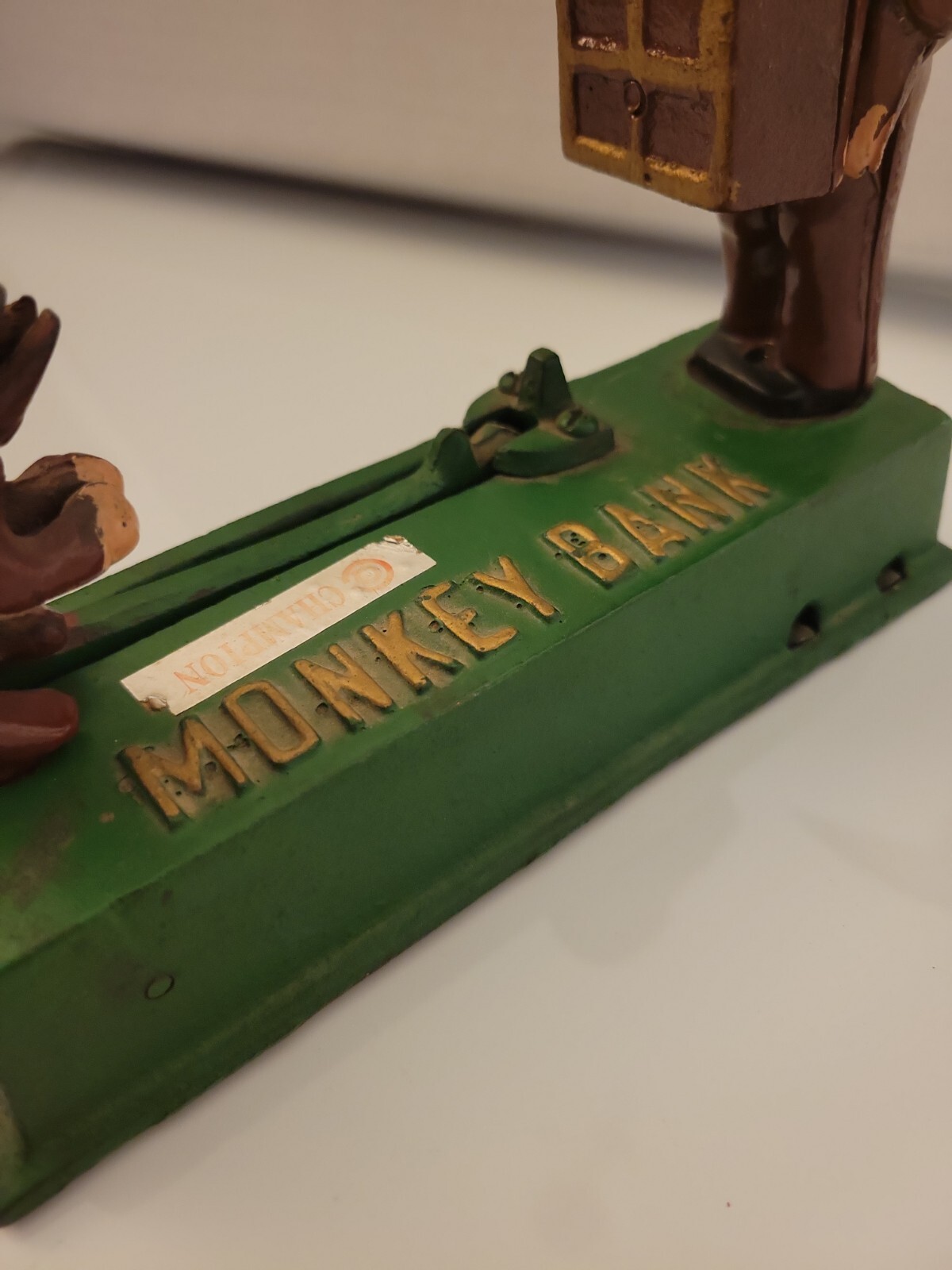 Monkey Bank Vintage Cast Iron Mechanical Coin Bank Working | eBay