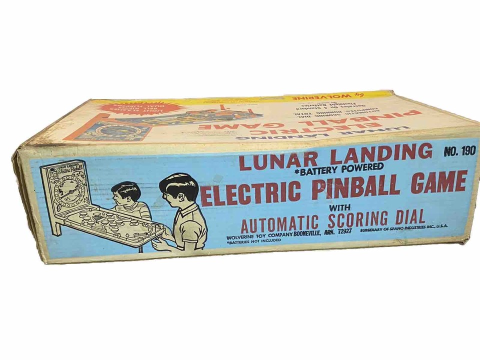 Vintage Lunar Landing Electric Pinball Game by Wolverine COMPLETE w/BOX ...