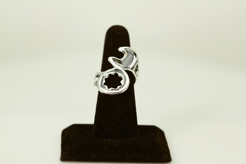 925 Sterling Silver Size 6 Wrench Tool Design Wrap Around Ring 4.8 G ...