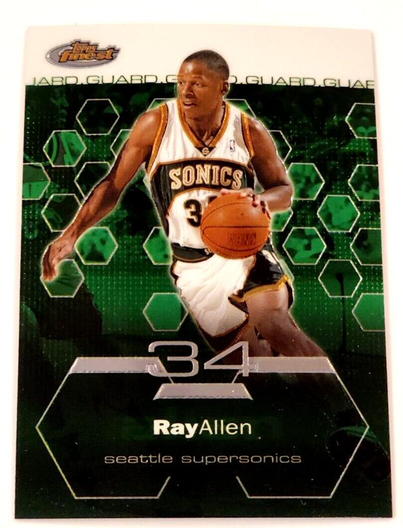2002-03 Topps Finest RAY ALLEN Card #40 SEATTLE SUPERSONICS HOF | eBay