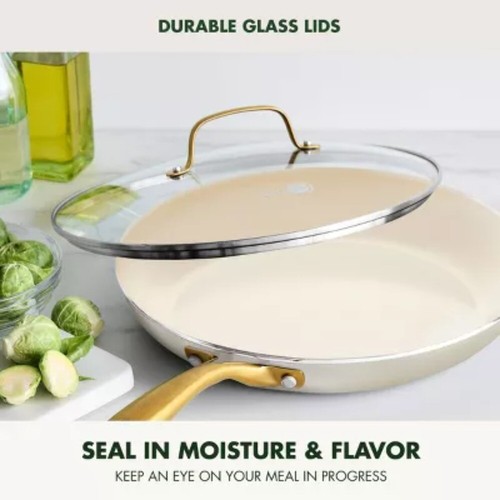 GreenPan Studio 12 Ceramic Nonstick pan Linen12 Inch Frying with ...