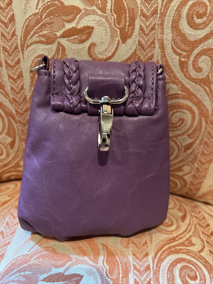 Mellow World Faux Leather 3D Floral Crossbody Purple Phone Bag New | eBay