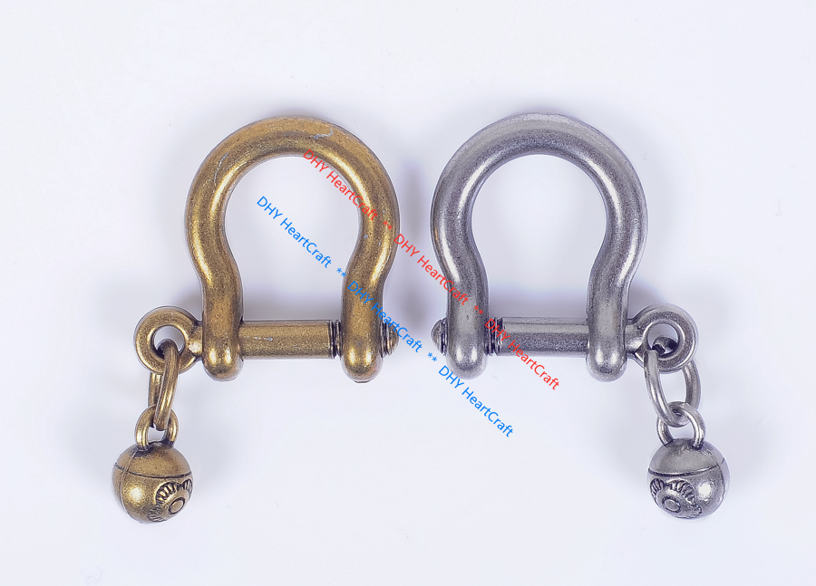 5 pcs Vintage Brass Shackle Joint Connect Key Chain Hook Leathercraft ...