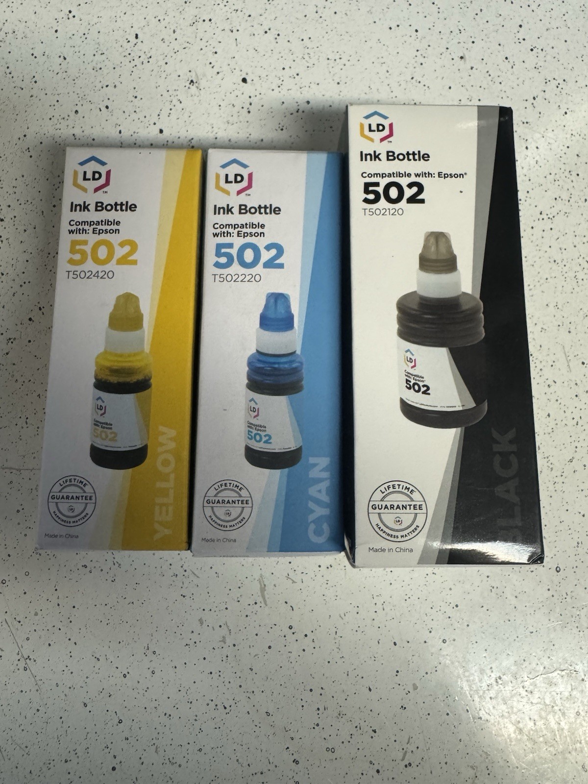 Genuine Epson 502 Ink Combo Bottle for ECO-TANK ET-Printers 3 Pk Black ...