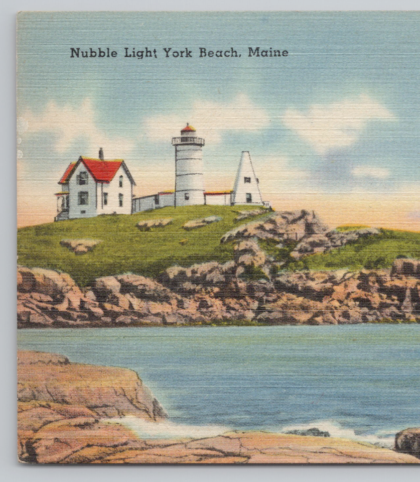 York Beach ME Nubble Light, Cape Neddick Lighthouse Postcard Maine | eBay
