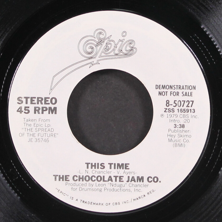 CHOCOLATE JAM CO.: this time / mono EPIC 7" Single 45 RPM | eBay